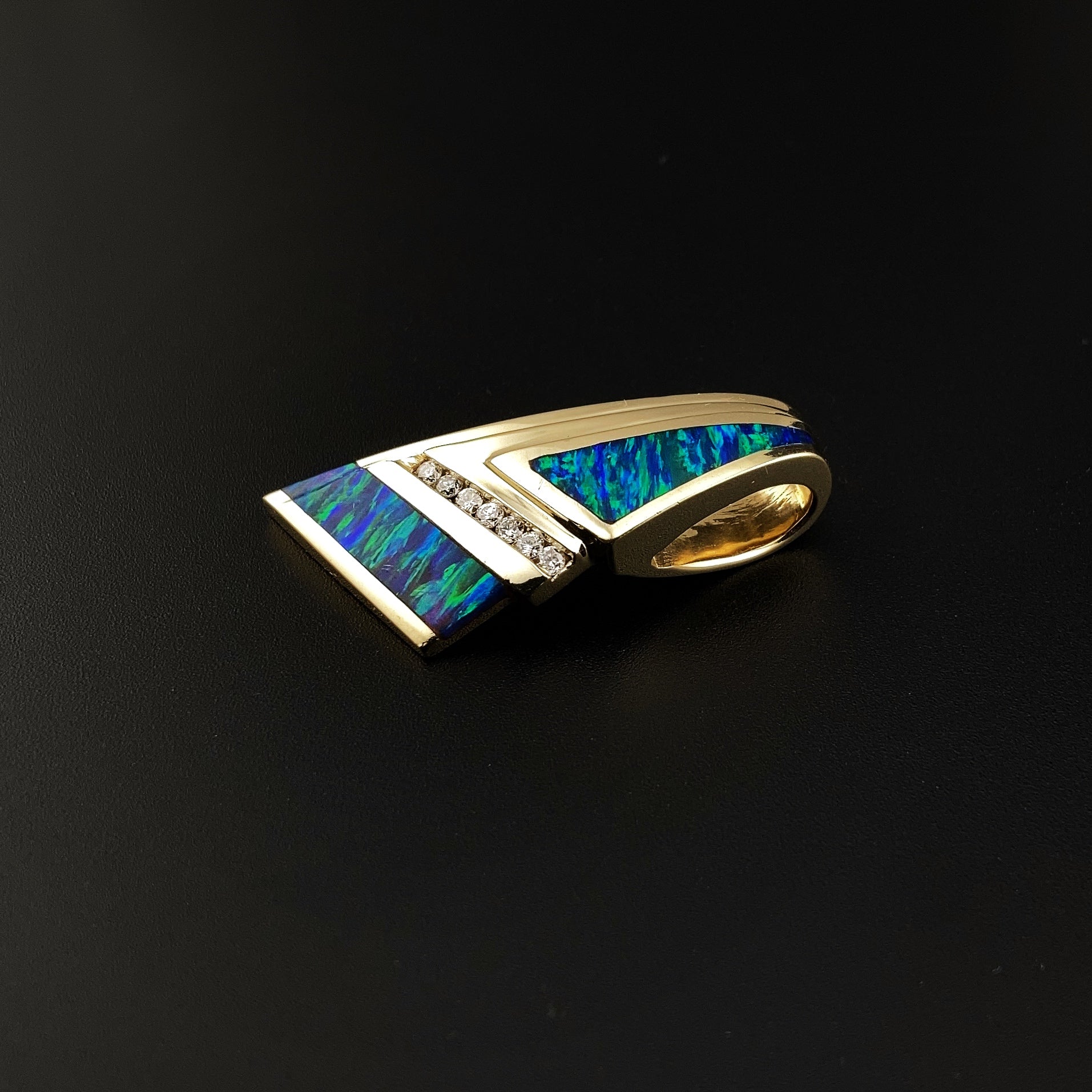 Black Opal inlay Pendant – alletere.com