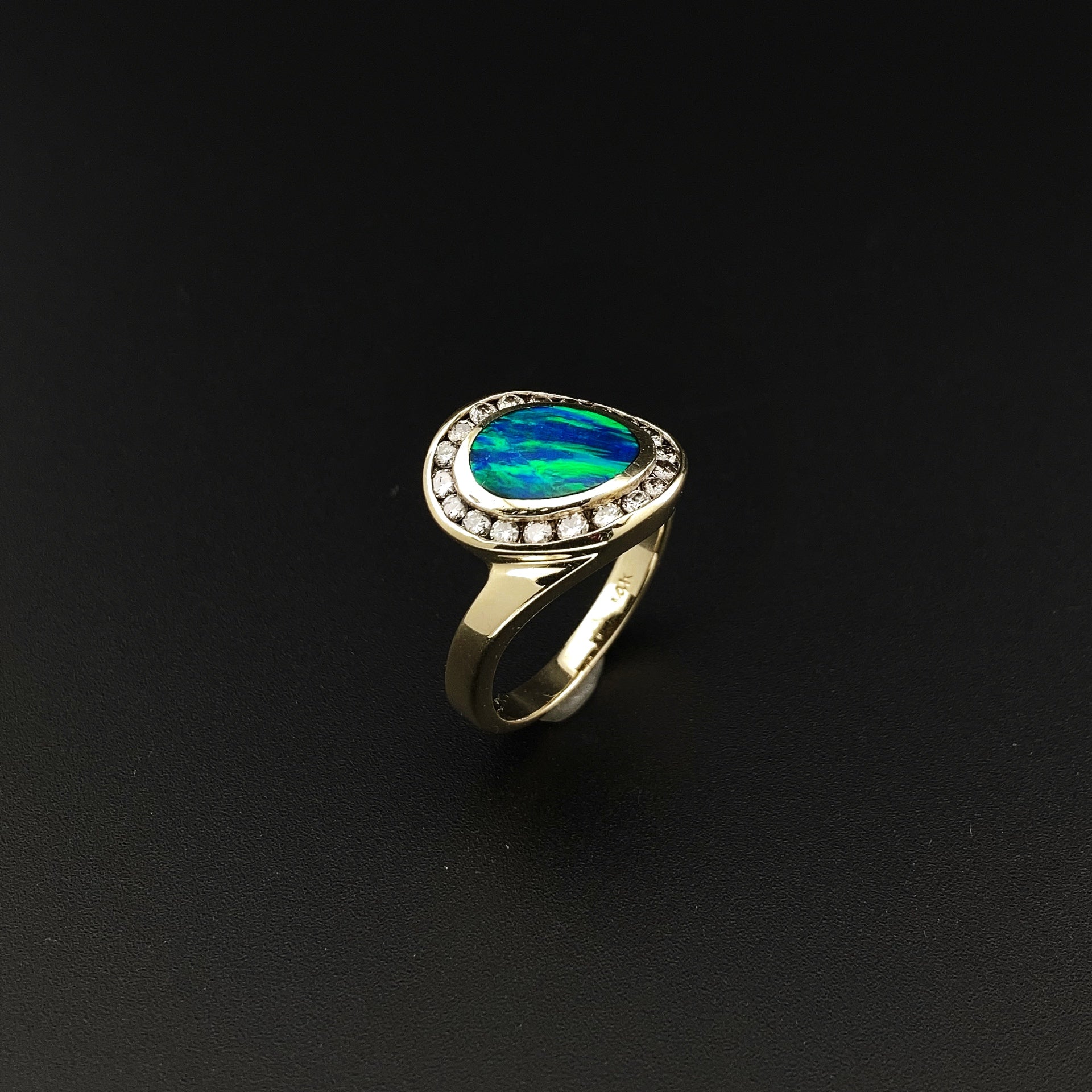 Black opal inlay ring – alletere.com